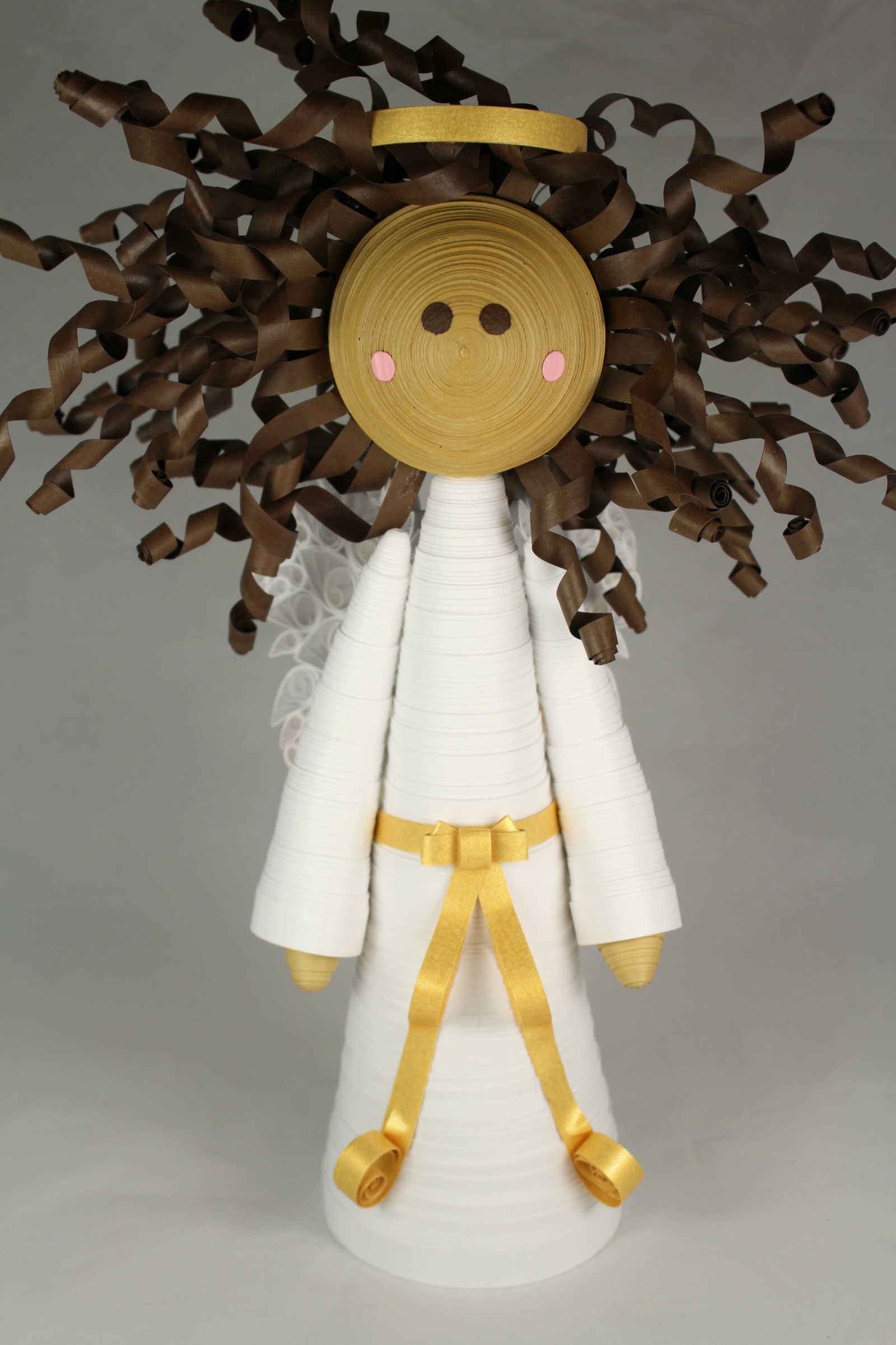 Handmade Angel Tree Topper Large Paper Quilling | Sweethearts and Crafts